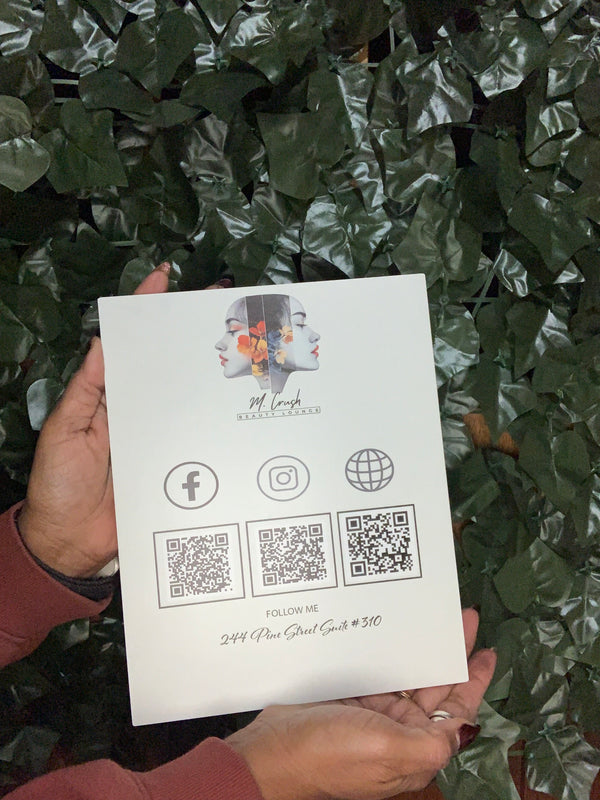 Custom QR Code Wall Sign – Elegant & Interactive Business Display ...