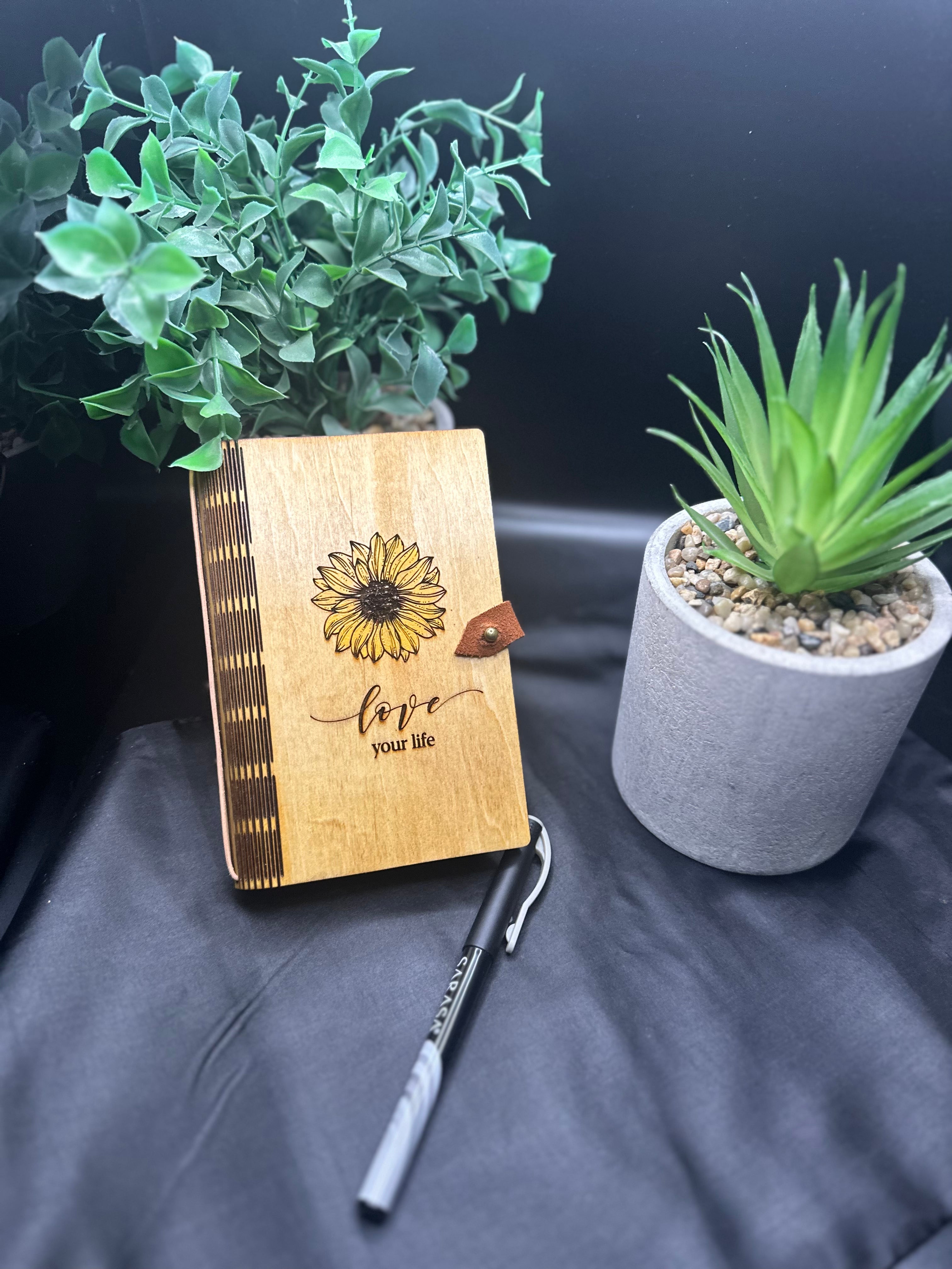 Love your life: Wood Living Hinge book cover - Design Co. Studio 2