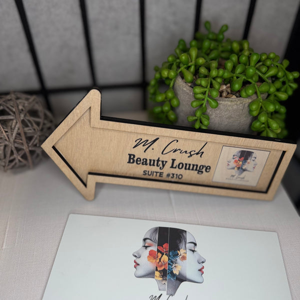 Custom Business Directional Arrow Sign - Design Co. Studio 2