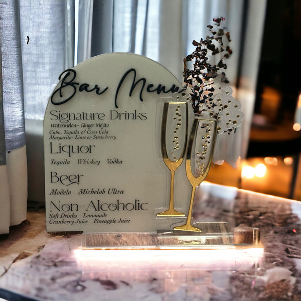 Bar Menu (Weddings, Parties etc) - Design Co. Studio 2